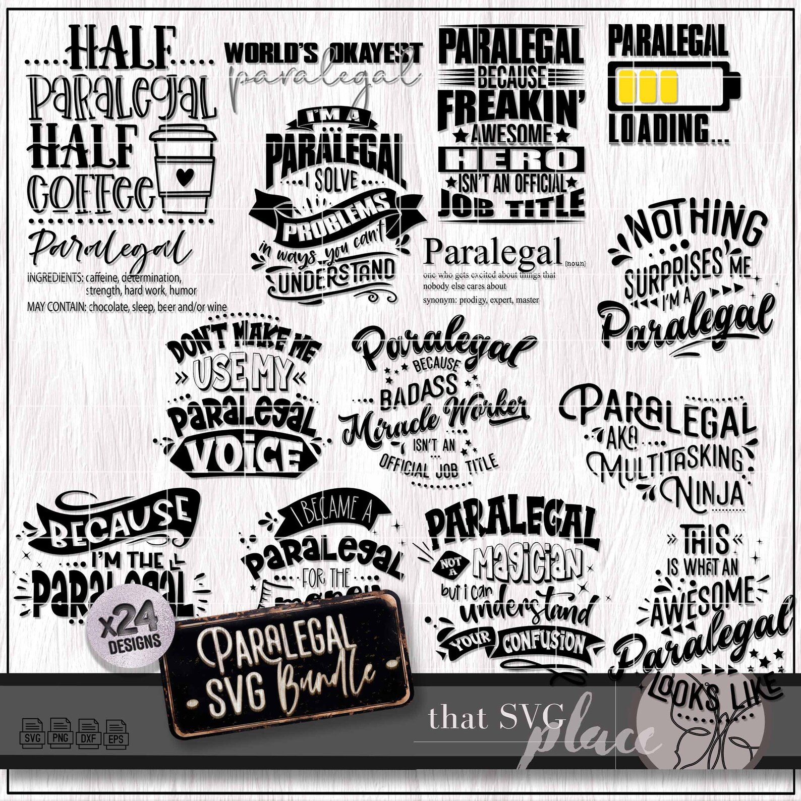 Paralegal SVG PNG Bundle, Legal Assistant Appreciation Gift, Paralegal ...