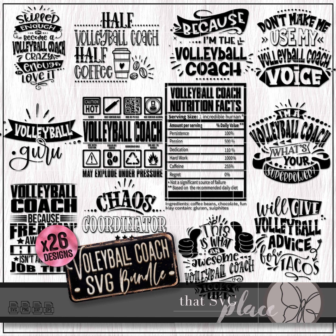 Volleyball Coach SVG, Volleyball SVG PNG Bundle, Sports Shirt Svg ...