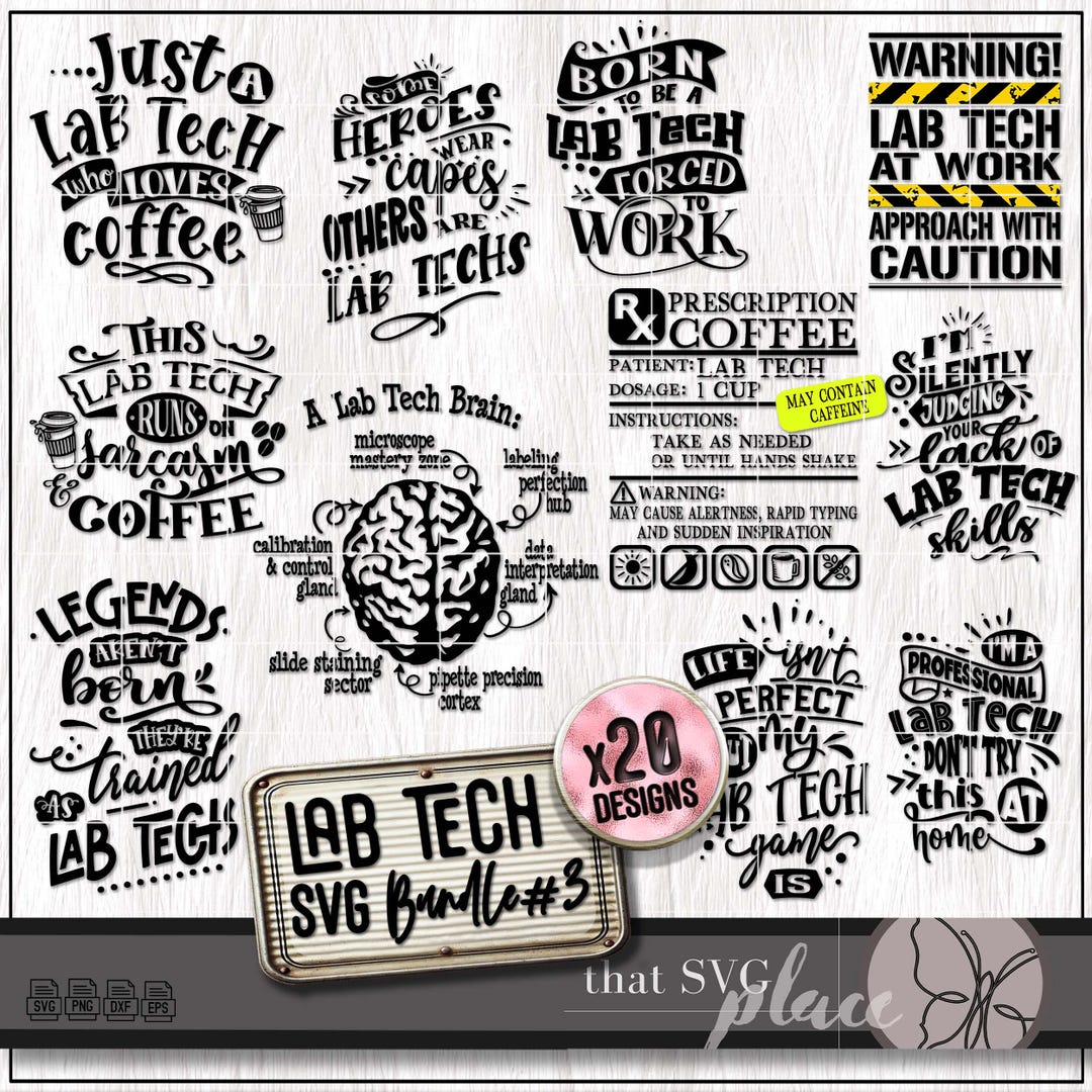 Lab Tech SVG, Lab Technologist PNG Bundle 3, MLT Svg, Laboratory Png ...