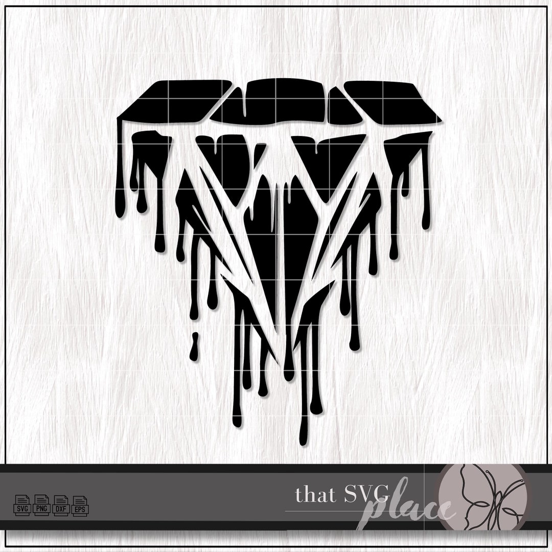 Dripping Diamond SVG PNG Clipart, Crystal SVG, Gem Svg, Gemstone ...