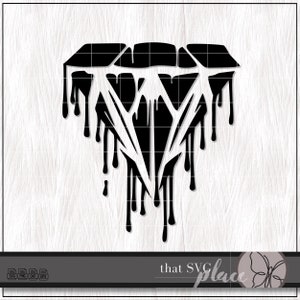 Dripping Diamond SVG PNG Clipart, Crystal SVG, Gem Svg, Gemstone ...