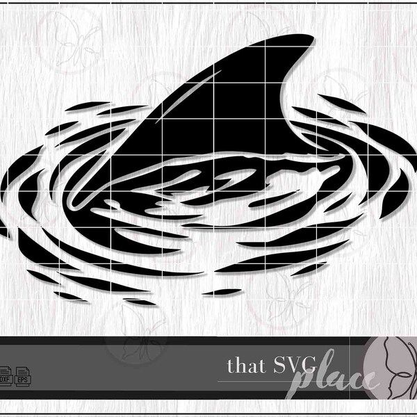 Shark Fin Svg - Etsy