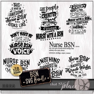 Bachelor Degree Nurse SVG Bundle, Nursing School SVG, BSN Svg, Quote ...