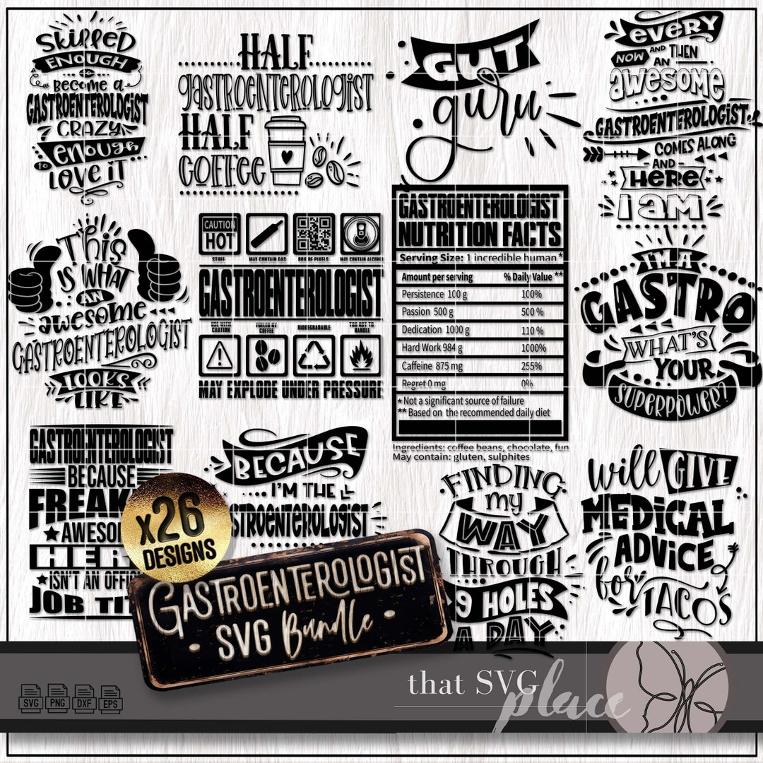 Gastroenterologist SVG, Gastroenterology Appreciation Gifts, Nutrition ...