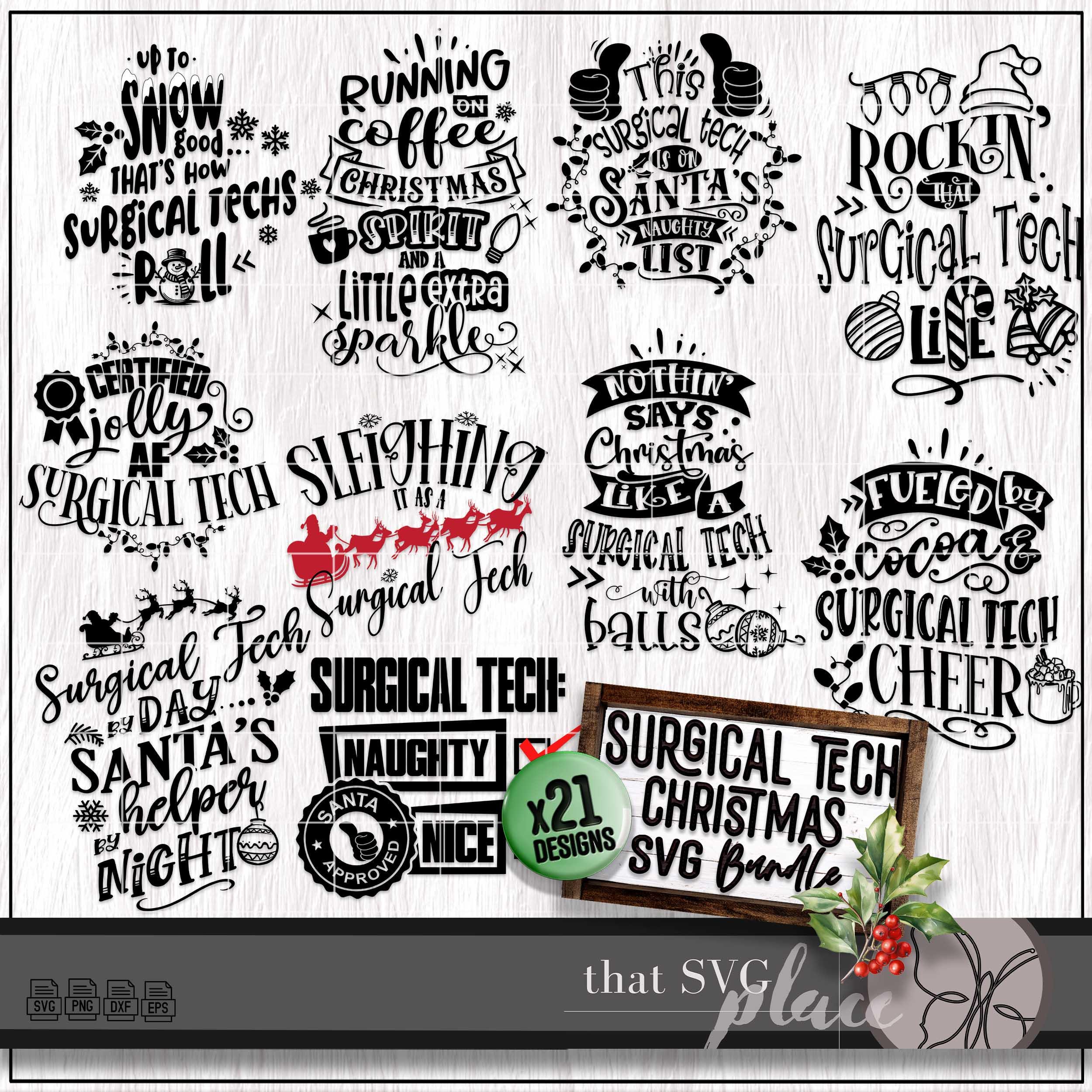 Surgical Tech SVG, Christmas PNG Bundle, CST Surgical Technologist Svg ...