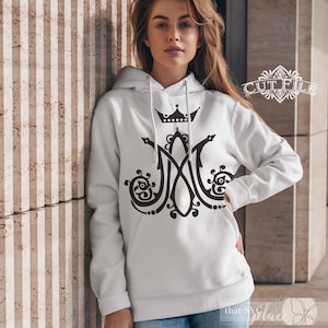 Virgin Mary SVG, Auspice Maria SVG, Mother Mary of God SVG, Marian ...