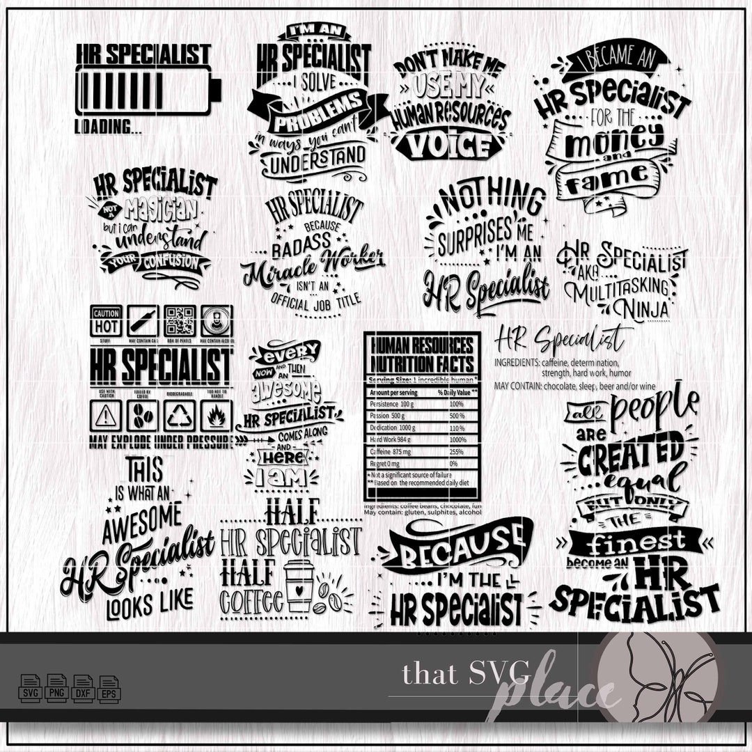 HR SVG, Human Resources Svg Png Bundle, Funny HR Svg for Hr ...