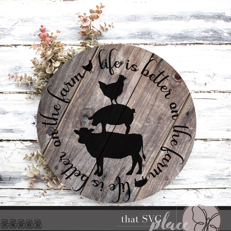 Farm SVG Farm Life SVG PNG Eps Dxf Silhouette Cricut - Etsy Canada