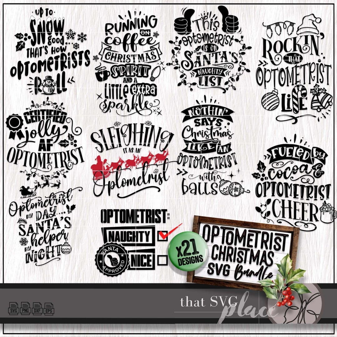 Optometry SVG, Christmas PNG Bundle, Eye Doctor SVG, Optometrist Svg ...