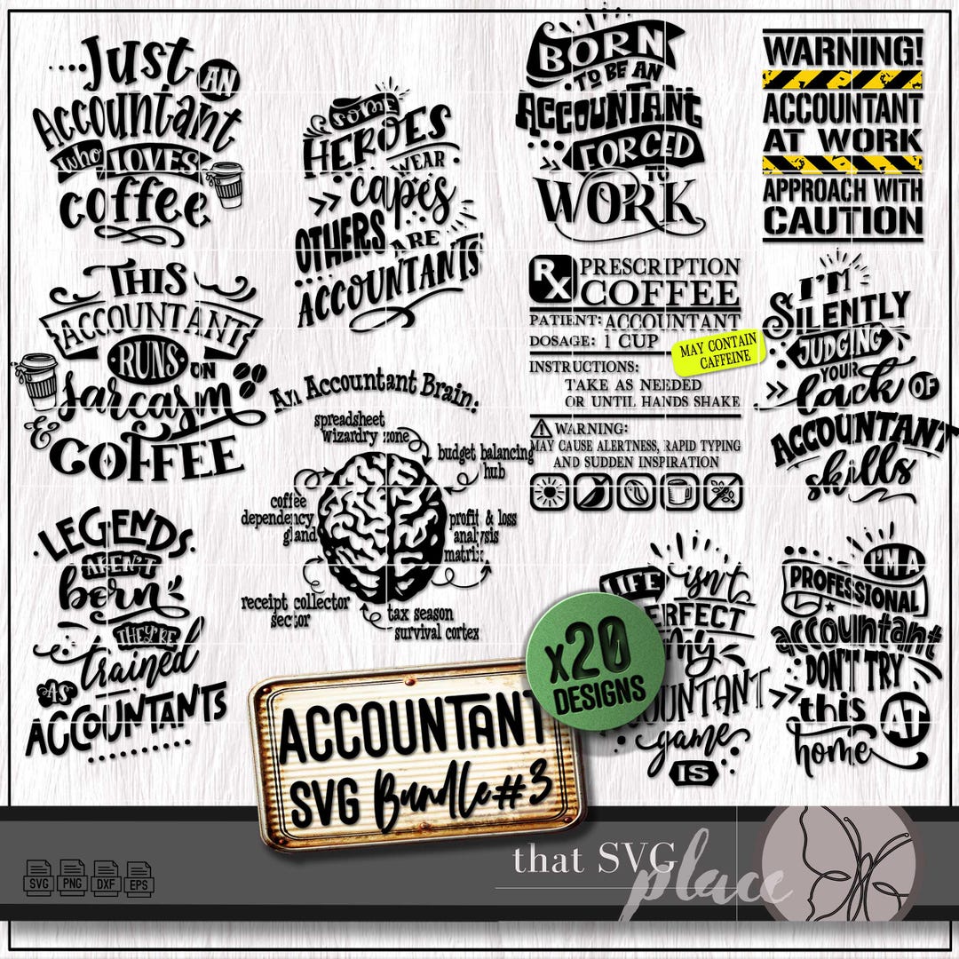 Accountant SVG, Accounting PNG Bundle #3, Shirt Svg, School Bookkeeper ...