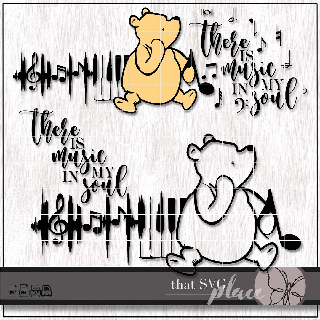 Music Notes SVG, Piano SVG, Music Teacher SVG, Music Svg, Winnie the ...