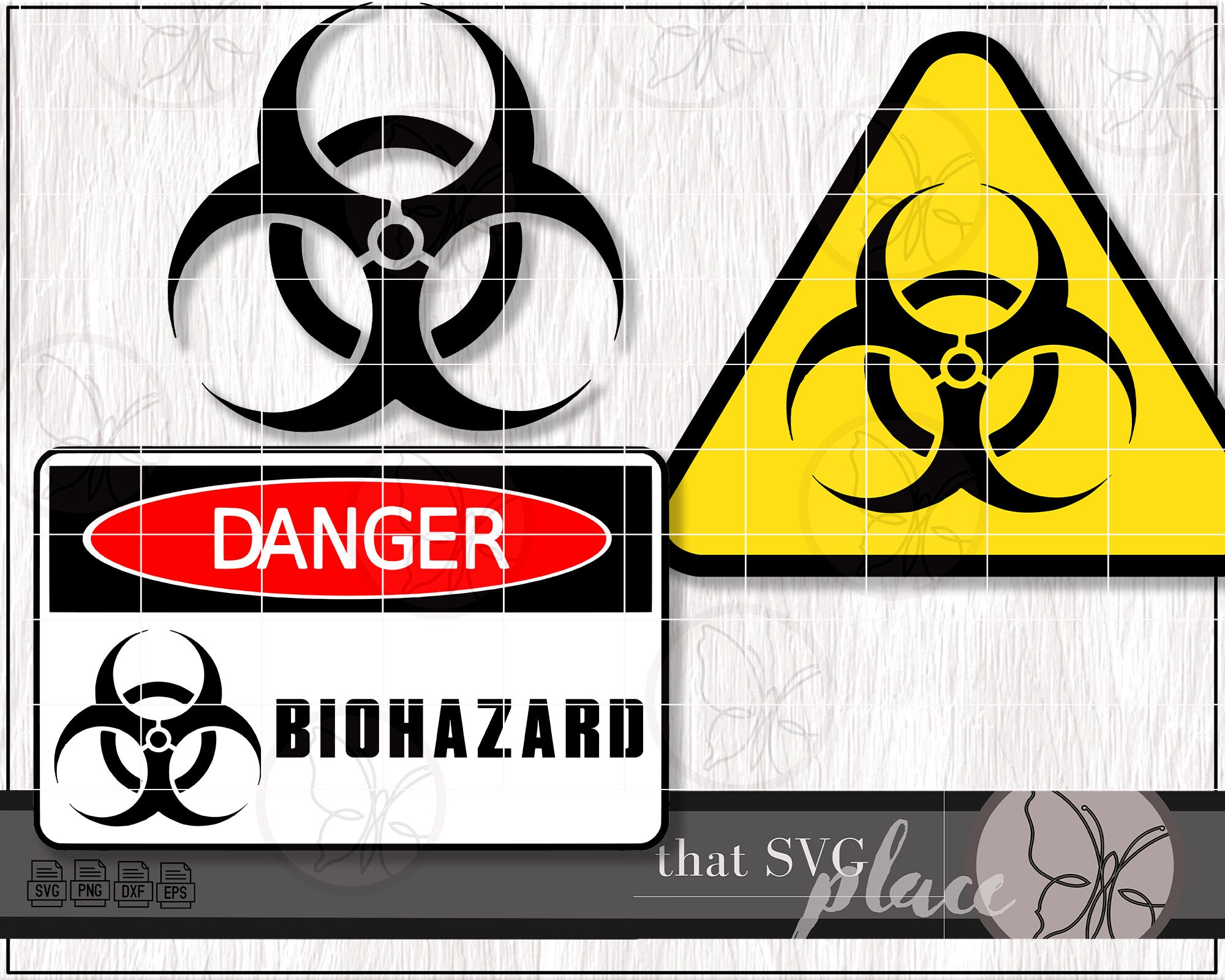 Biohazard SVG Biohazard Symbol SVG Danger SVG Science Svg - Etsy México