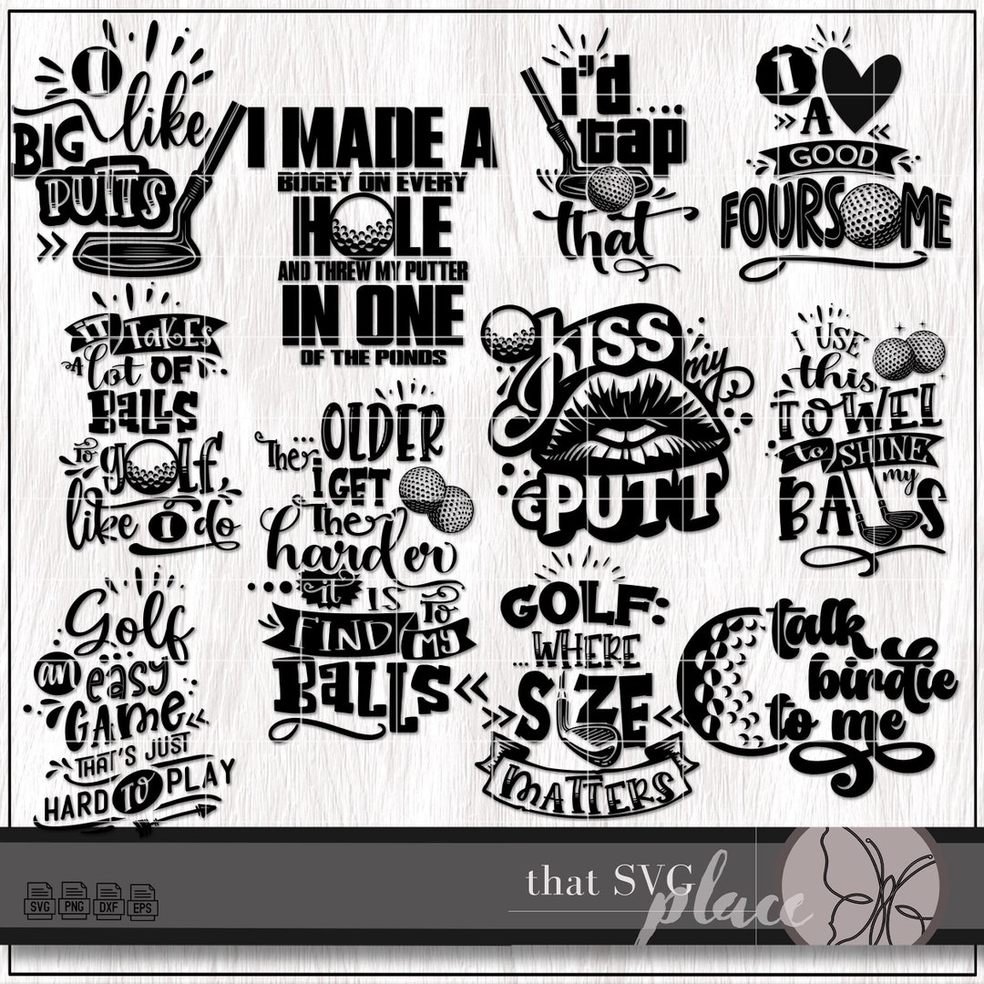 Golf SVG, Funny Golf SVG Bundle, Golf Ball SVG, Golf Dad Svg, Golfer ...