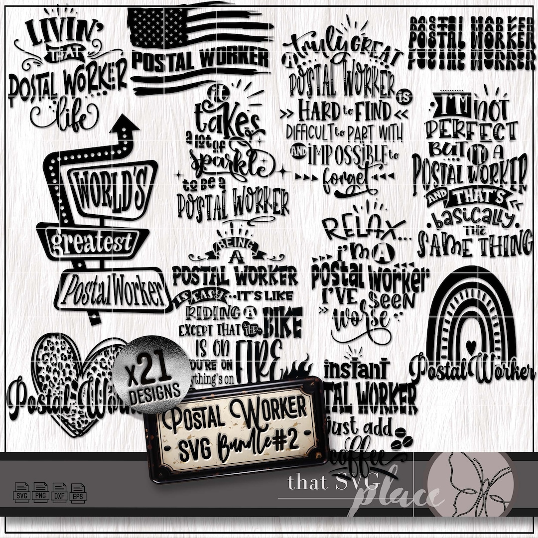 Postal Worker SVG, Post Office SVG PNG Bundle, Sparkle Svg, Retro Mail ...