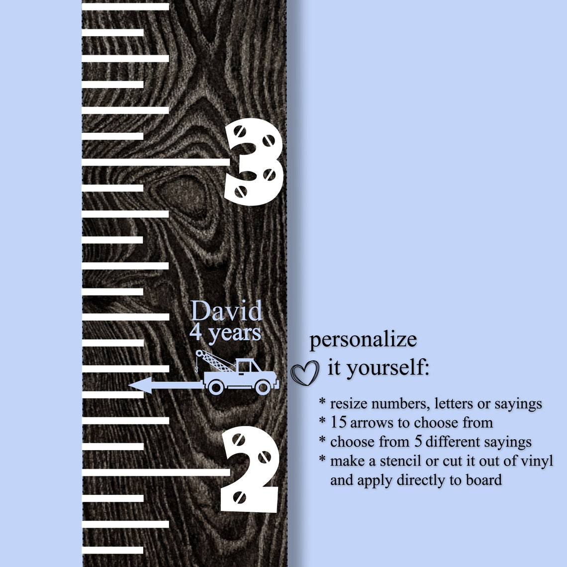 Growth Chart SVG, Growth Chart Ruler, Height Chart, Cricut Cutting File ...