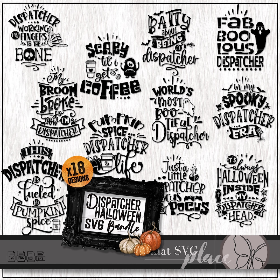 911 Dispatcher SVG, Halloween Dispatch Sublimation PNG ...