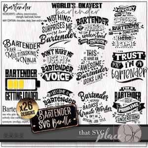 Bartender SVG PNG Bundle, Barmaid Svg, Appreciation Gift, Shirt Svg ...