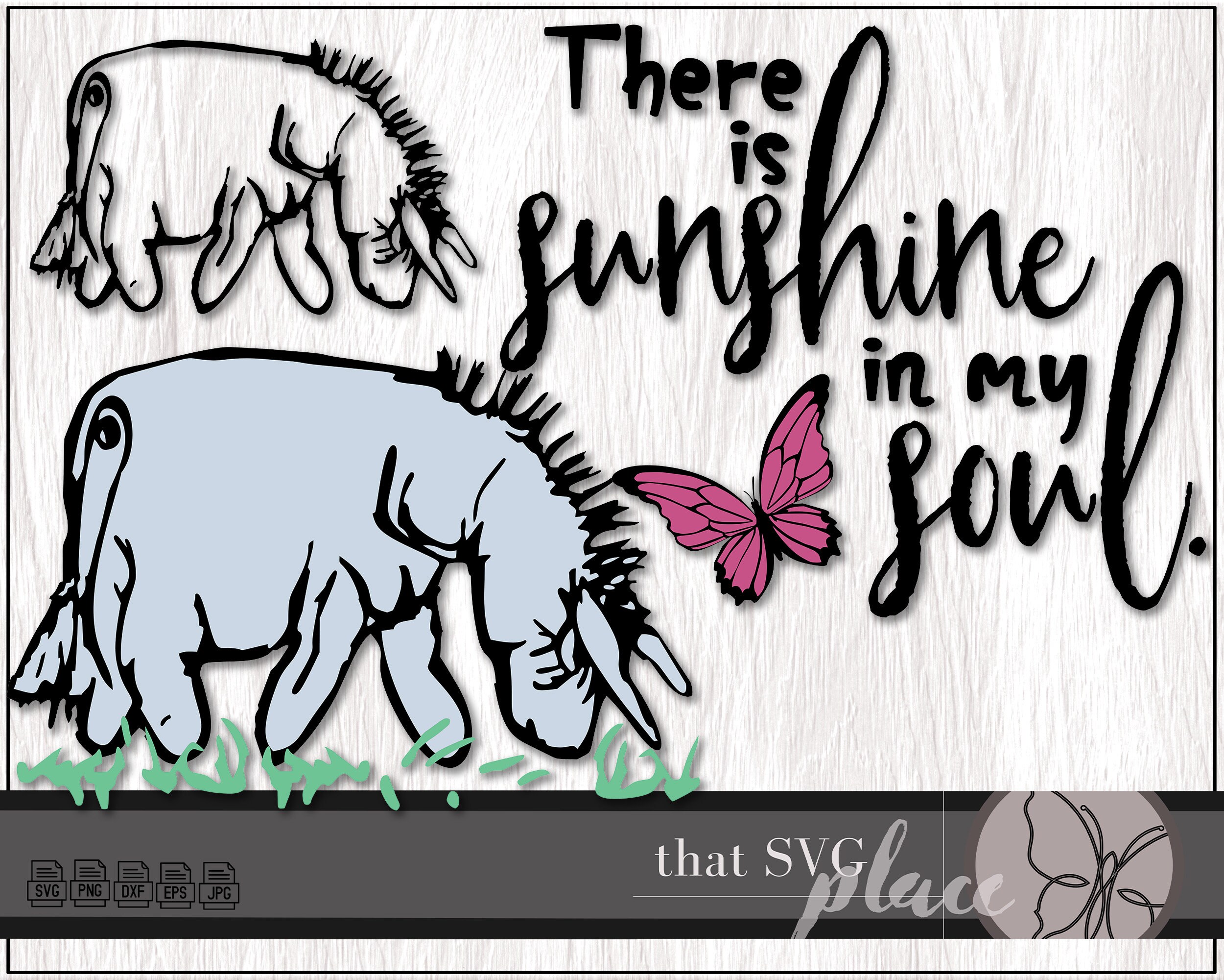Eeyore SVG EPS PNG Cricut Silhouette Glowforge Cutting - Etsy Canada