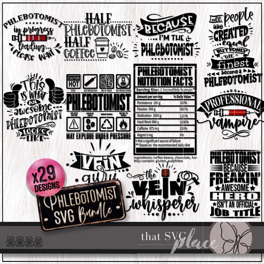 Phlebotomy SVG, Phlebotomist SVG, MLT Svg Bundle, Nutrition Facts Svg ...