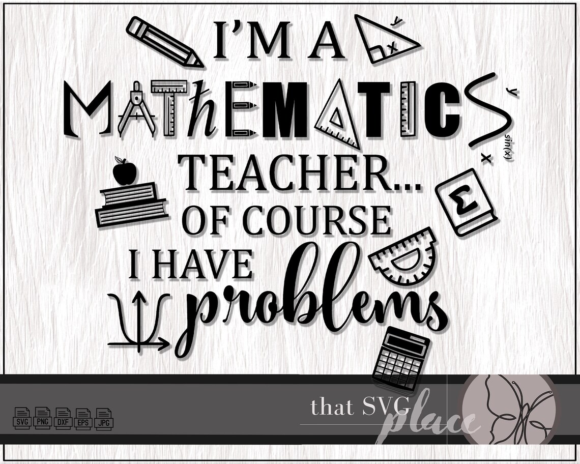 Math Teacher SVG Math SVG Teacher SVG Cricut Cutting File - Etsy Canada