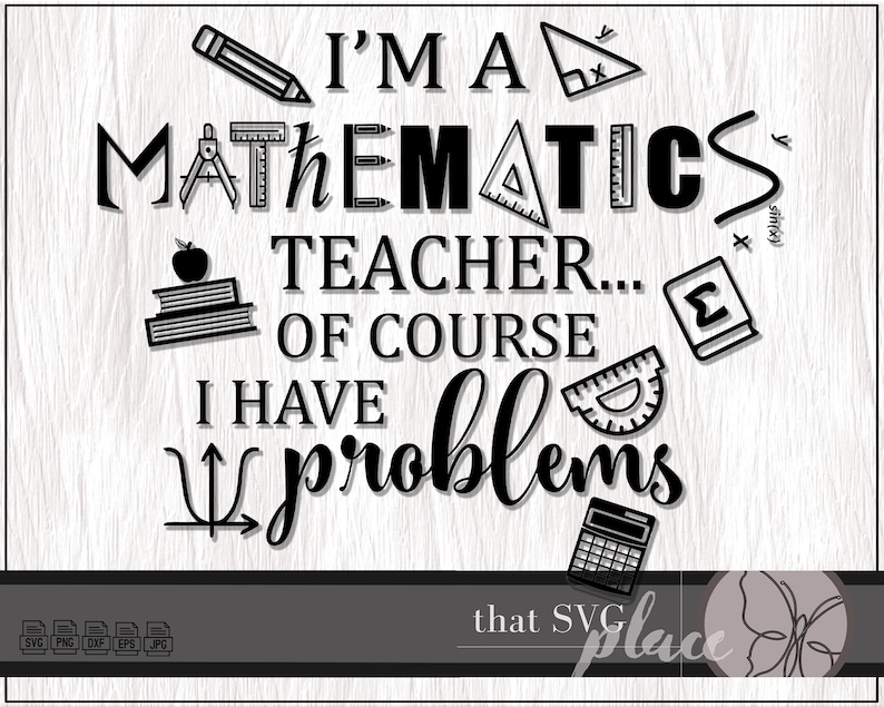Math Teacher SVG Math SVG Teacher SVG Cricut Cutting File - Etsy Canada