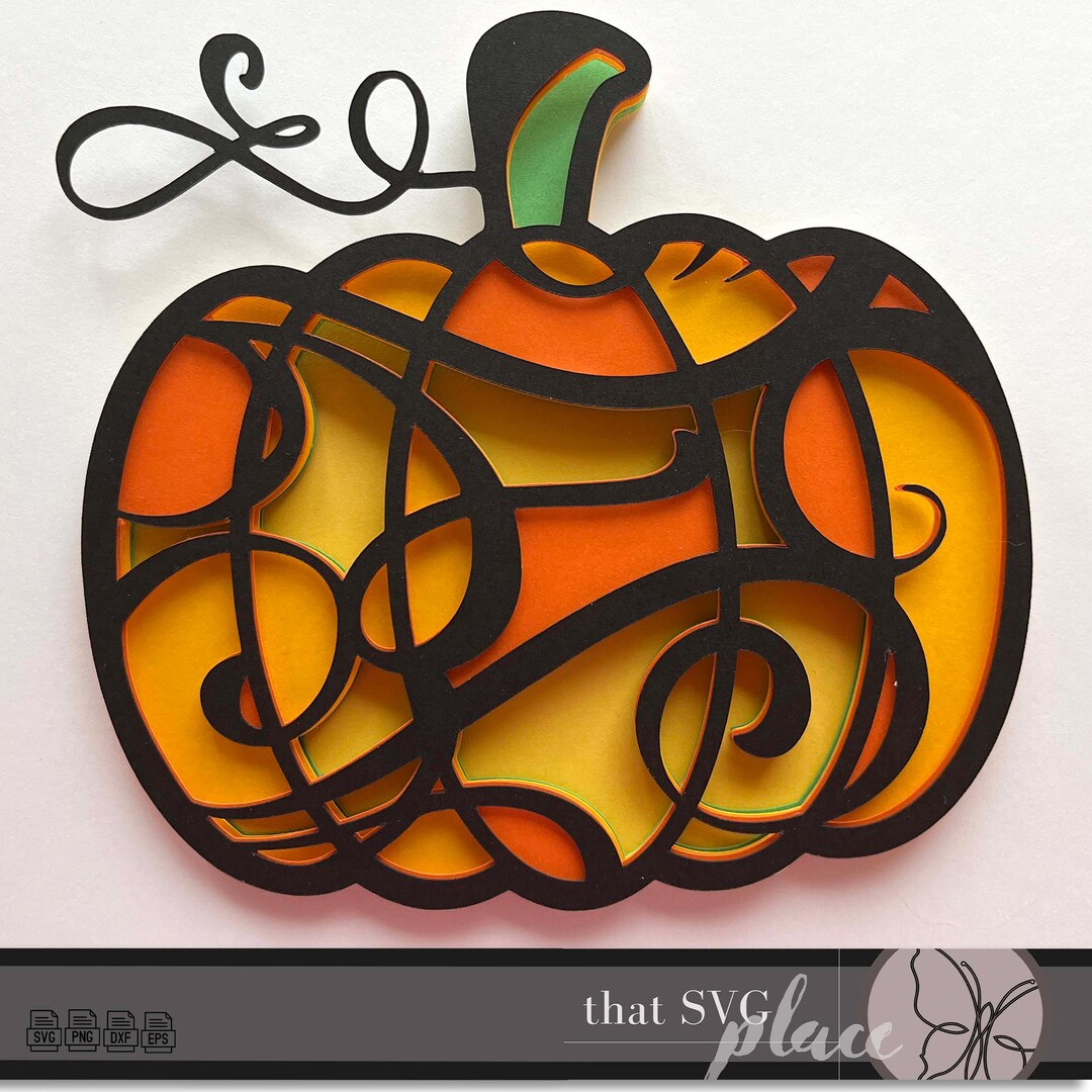 3D Fancy Pumpkin SVG, Pumpkin Clipart, Autumn SVG, Swirly Pumpkin SVG ...