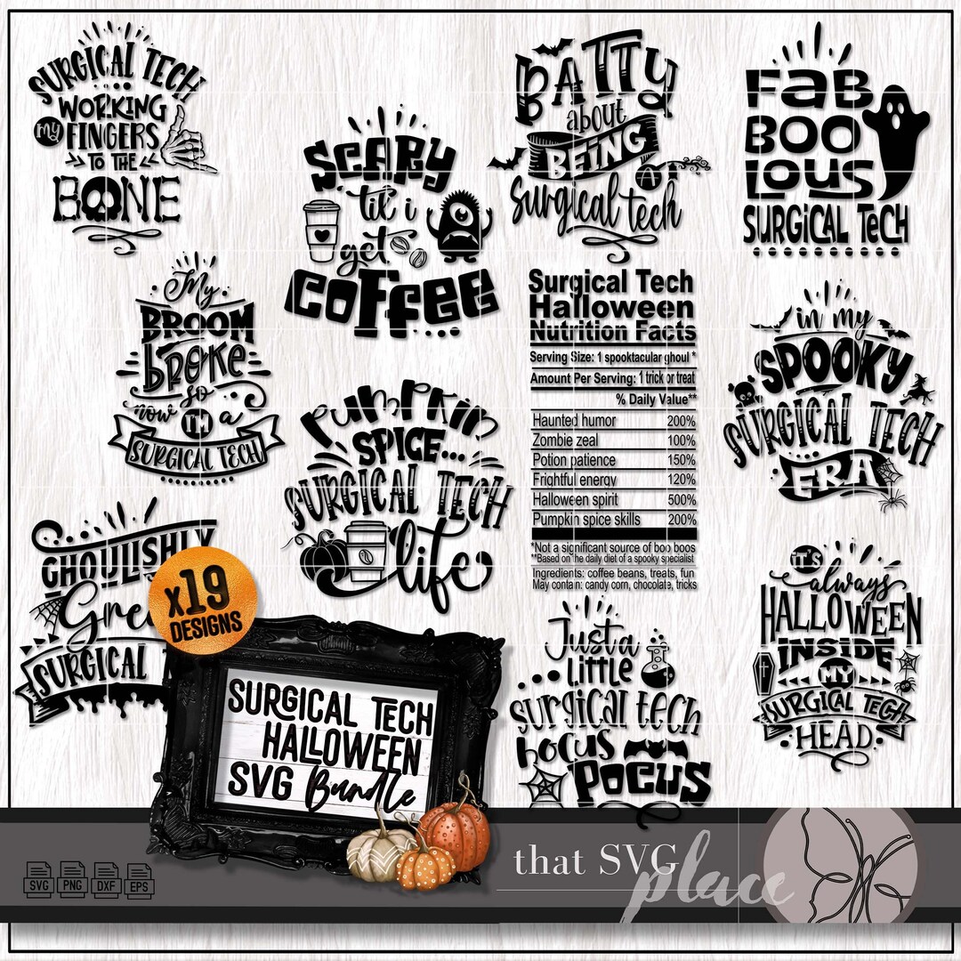 Surgical Tech SVG, Halloween PNG Bundle, CST Surgical Technologist Svg ...