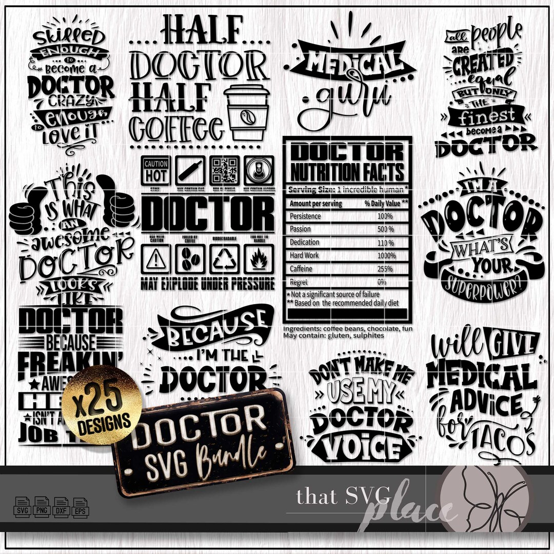 Doctor SVG, Diagnostician SVG Bundle, School Doctor PNG, Medical ...