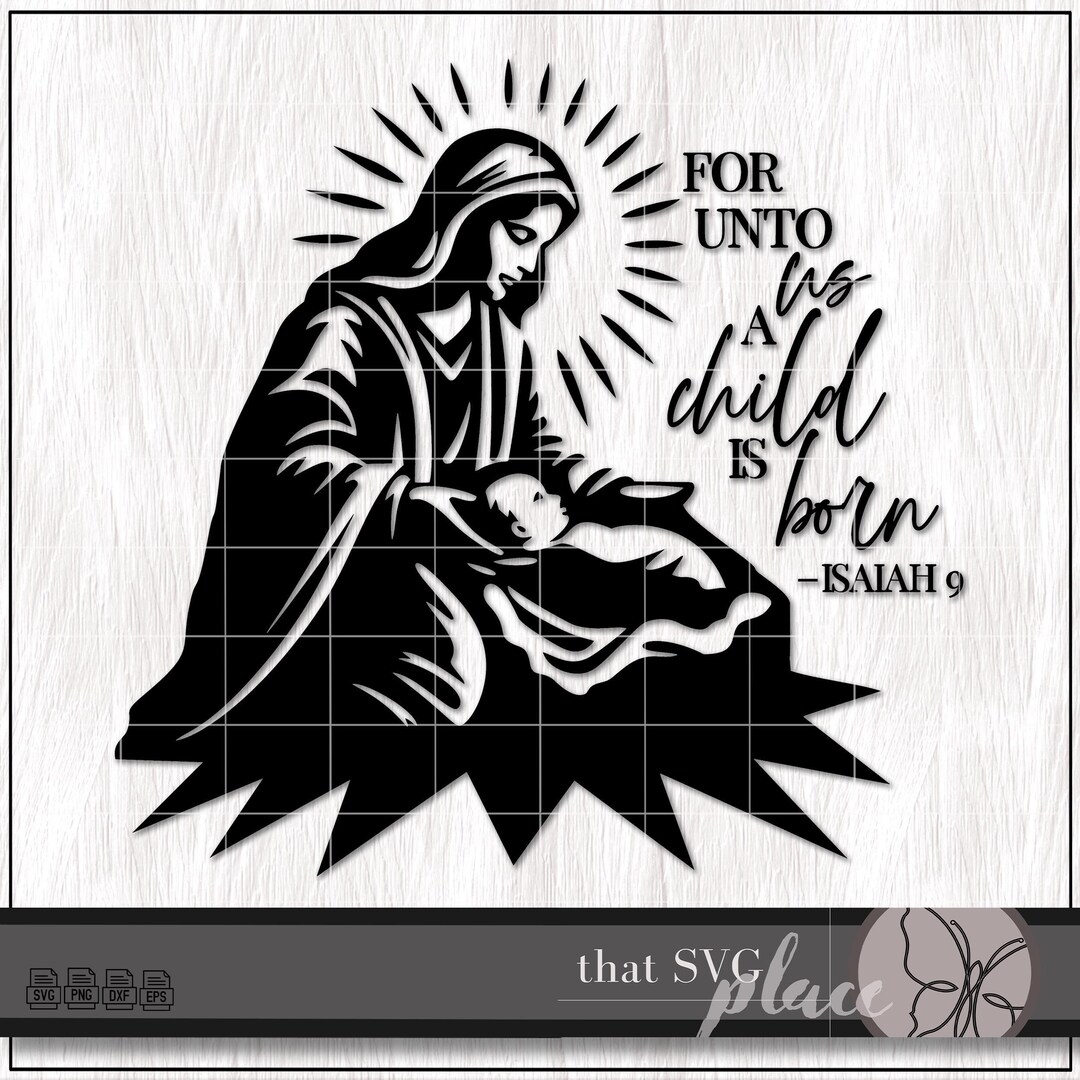 Nativity Scene SVG, Virgin Mary SVG, Baby Jesus SVG Png Clipart ...