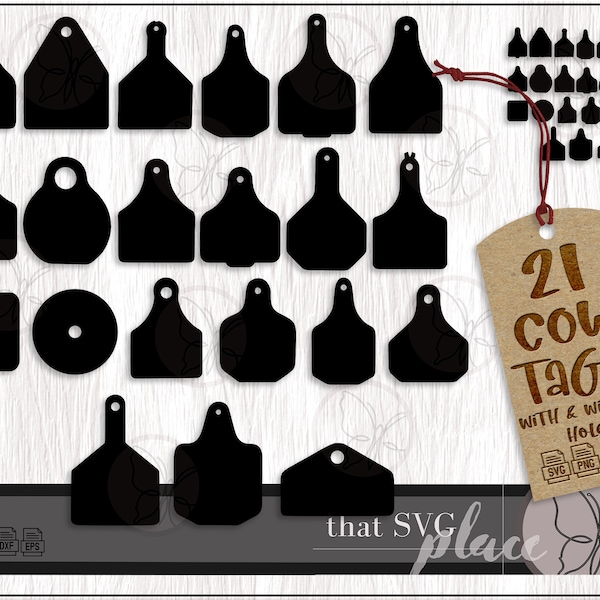 Cattle Tag Svg - Etsy