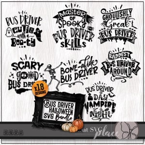 Bus Driver SVG, Halloween PNG Bundle, School Bus Driver Appreciation ...