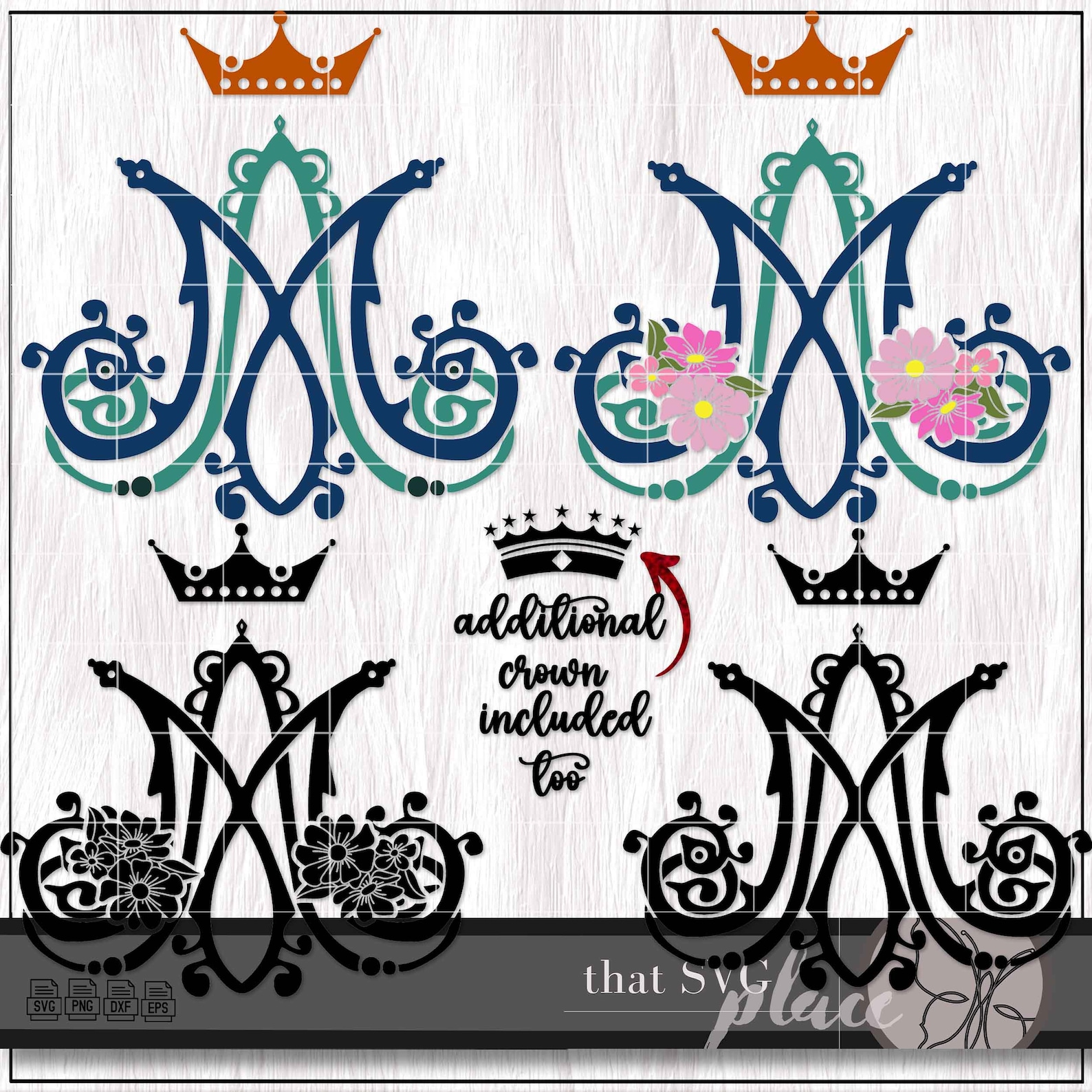 Virgin Mary SVG, Auspice Maria SVG, Mother Mary of God SVG, Marian ...