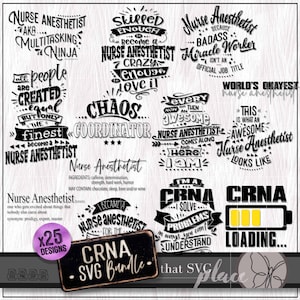 CRNA SVG Bundle, Nurse Anesthetist Svg, Certified Registered Nurse ...