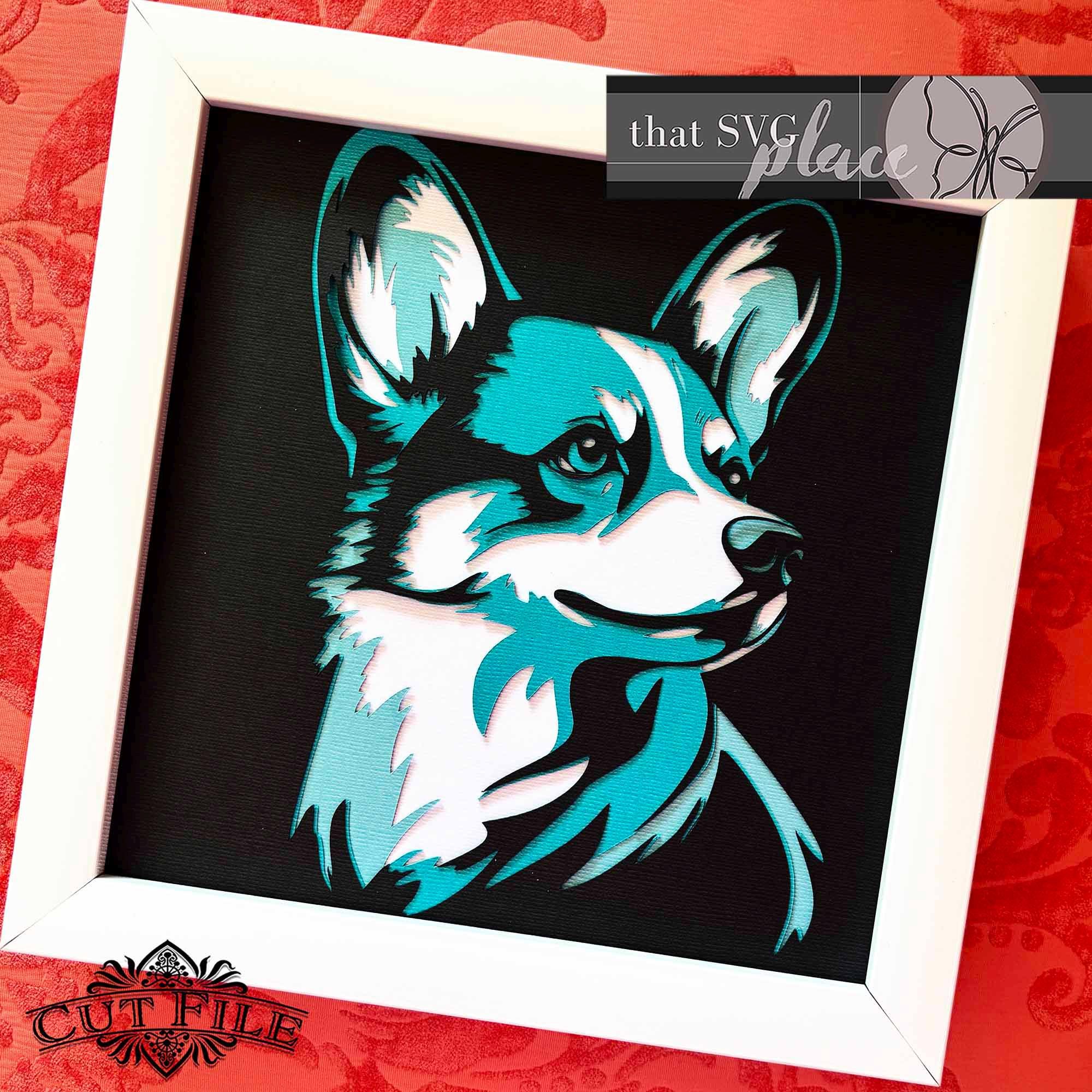 3D Corgi SVG, Layered Shadowbox Template, Paper Cut Light Box, Pet ...