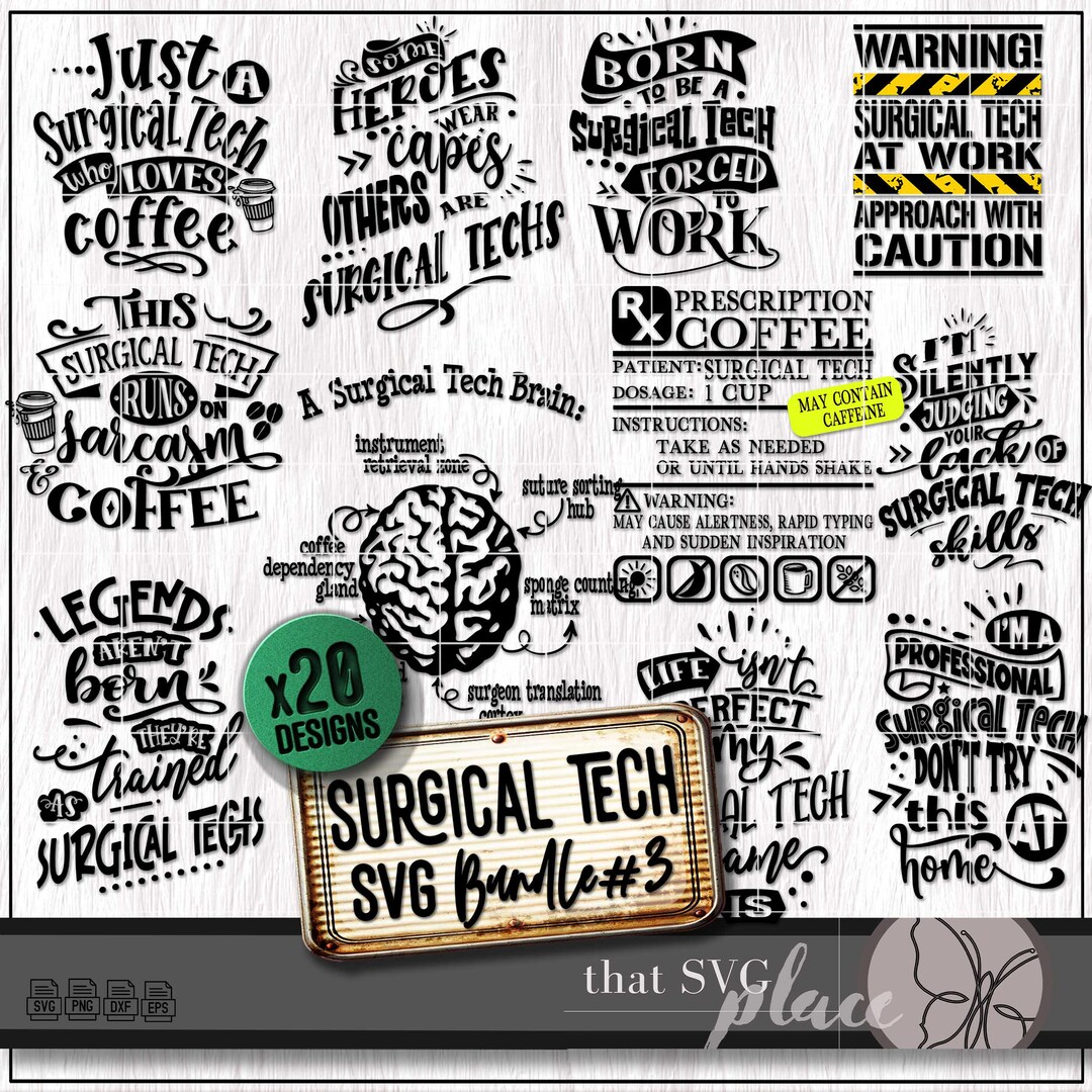 Surgical Tech SVG PNG Bundle, CST Surgical Technologist Svg, Tech Week ...