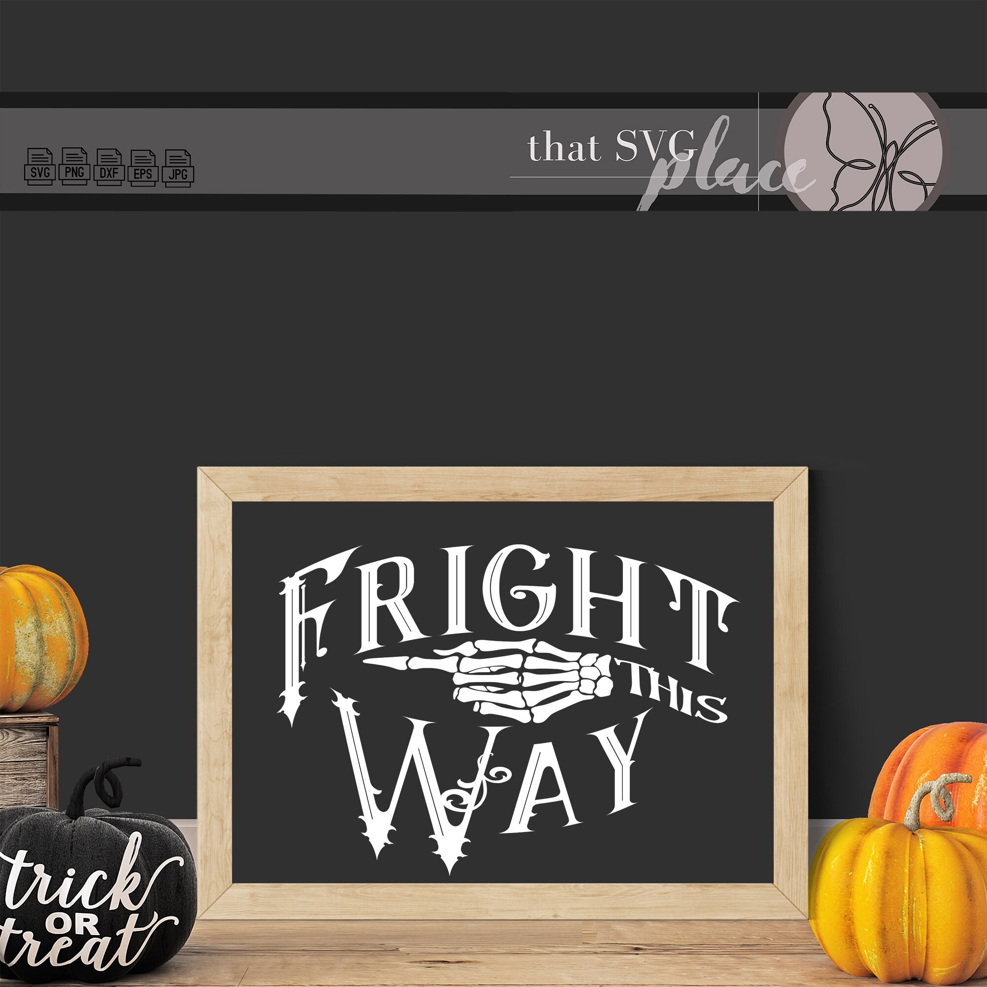 Spooky SVG Fright This Way SVG Halloween Clipart PNG Cricut - Etsy