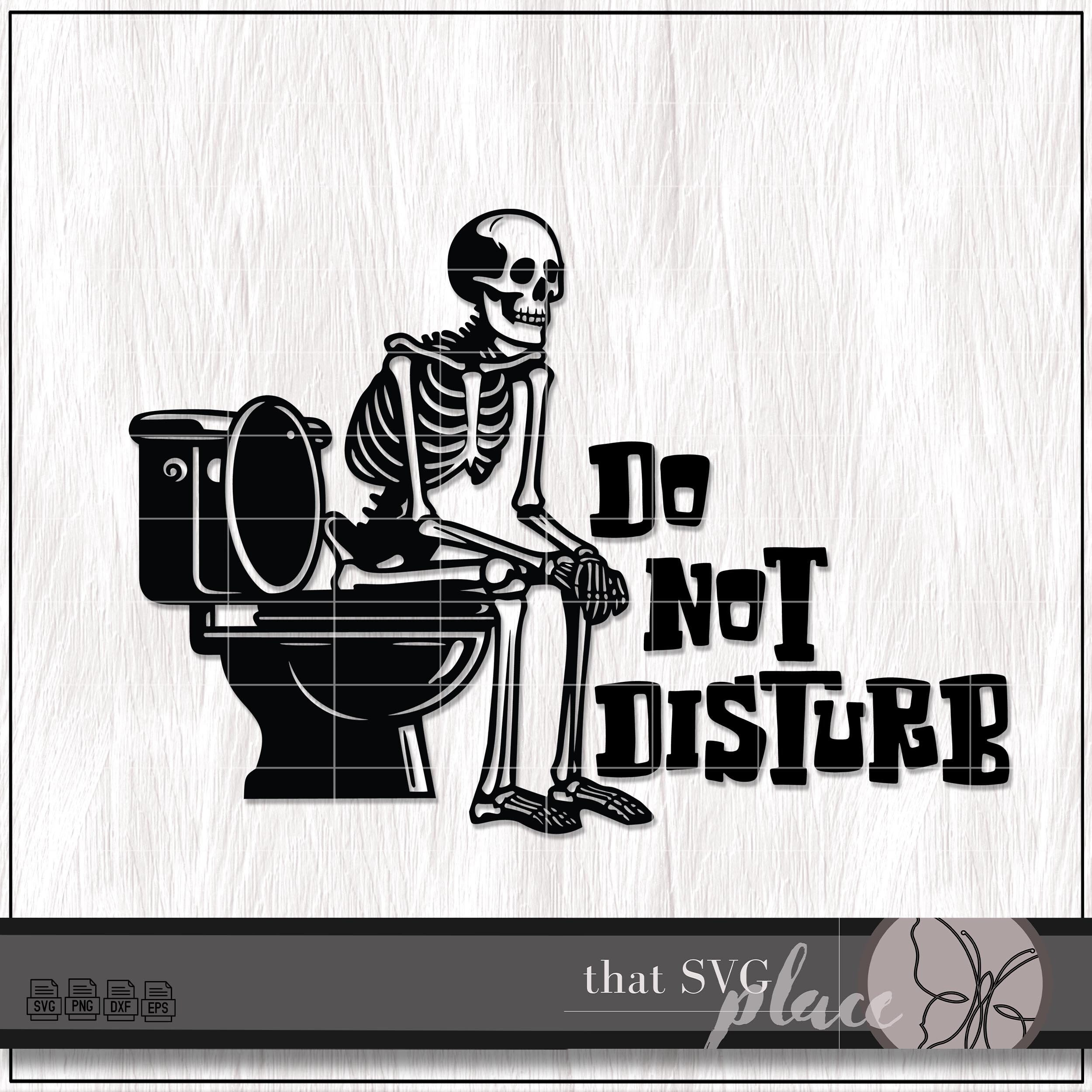 Restroom Sign SVG, Funny Bathroom Sign, Skeleton SVG, Funny Skeleton on ...