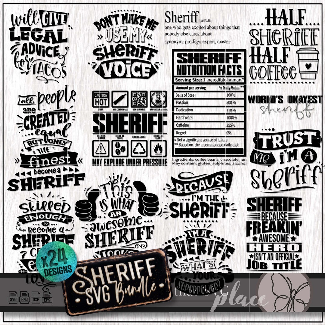 Sheriff SVG Bundle, Police Officer SVG, Appreciation Gift, Shirt Svg ...