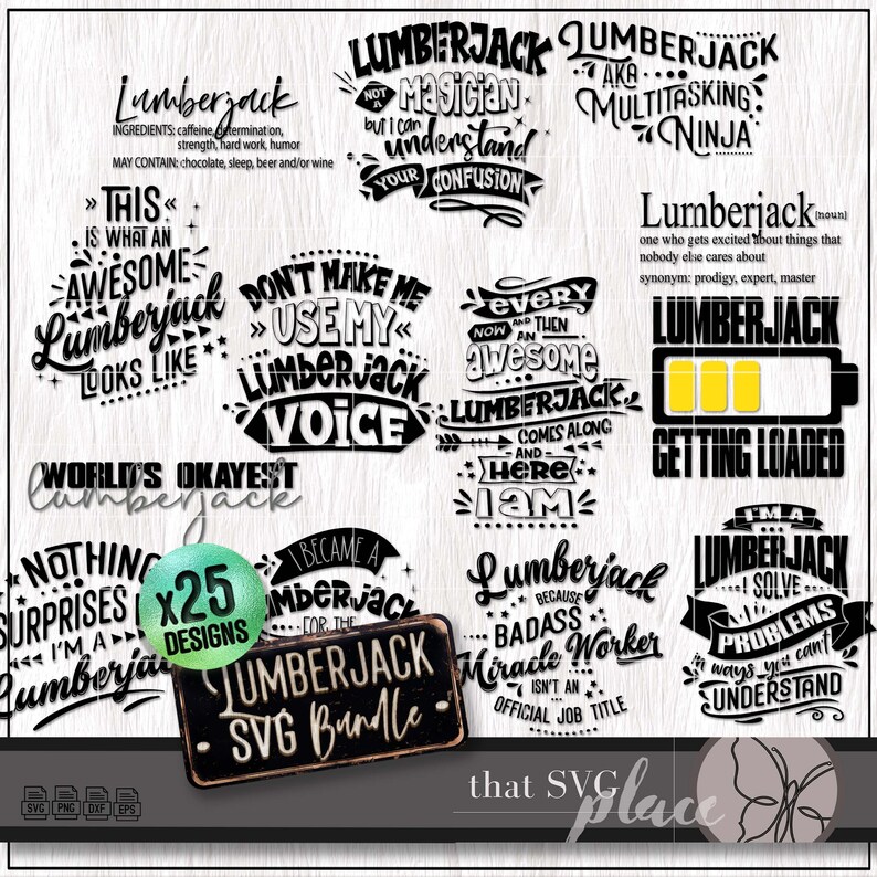 Lumberjack SVG Bundle, Logger SVG Png, Coworker Png Svg, Appreciation ...