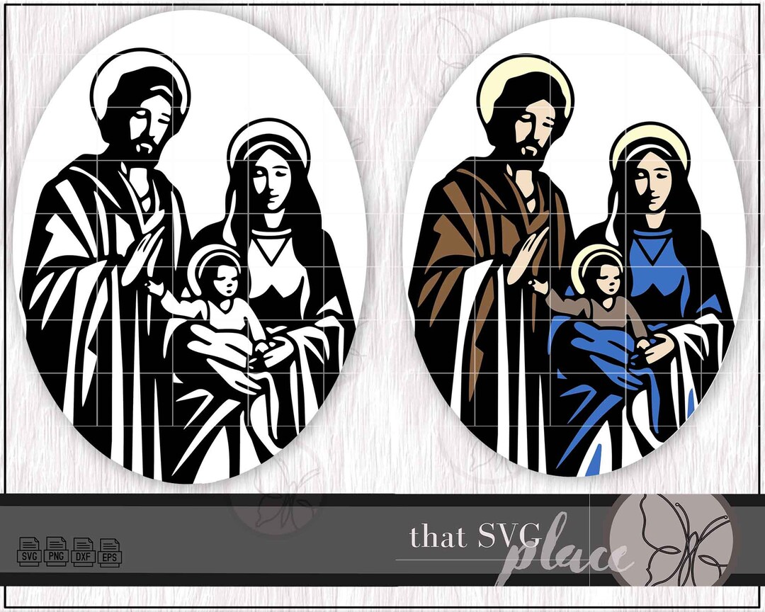 Nativity SVG Baby Jesus Virgin Mary & Joseph SVG Nativity - Etsy UK
