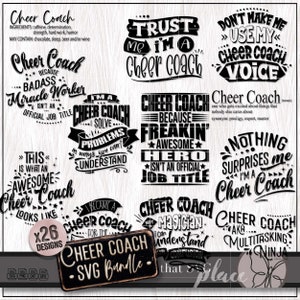 Cheer Coach PNG SVG Bundle, Cheerleader Svg, Cheerleading Shirt SVG ...