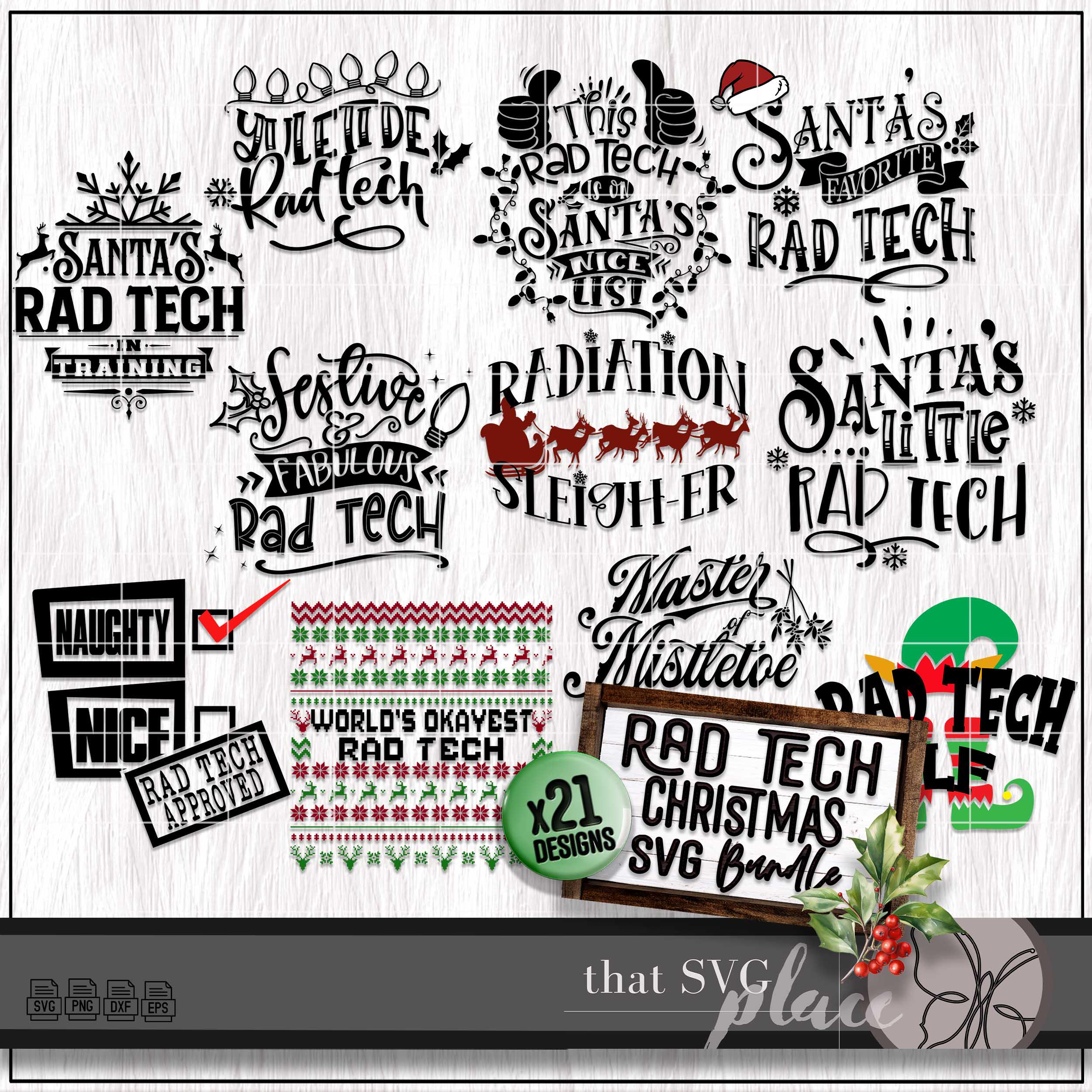 Rad Tech SVG, Christmas Bundle, Xray Tech SVG Png, CT Tech Appreciation ...