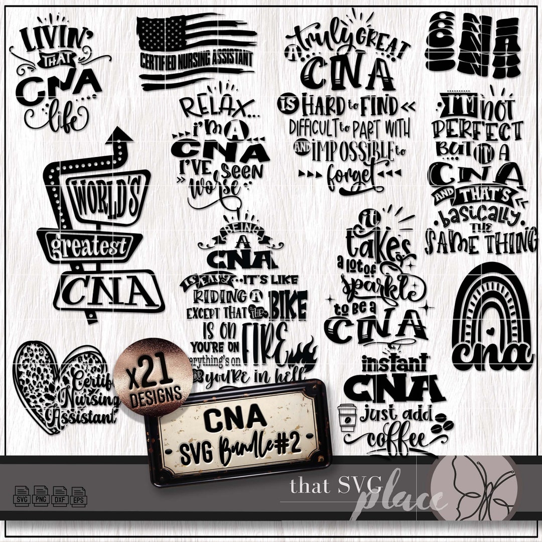 CNA SVG, Certified Nursing Assistant Svg Png Bundle #2, Sparkle Svg ...