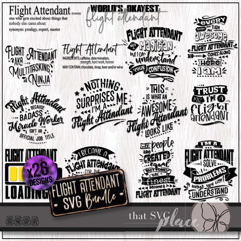 Flight Attendant SVG, Cabin Crew PNG Bundle, Aviation SVG, Shirt Svg ...