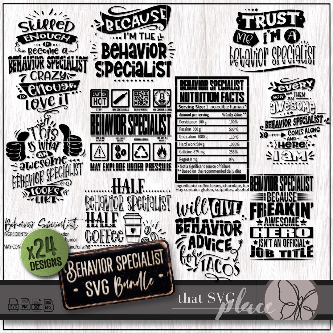 Behavior Specialist SVG, RBT Svg Bundle, BCBA Behavior Analyst Svg Png ...