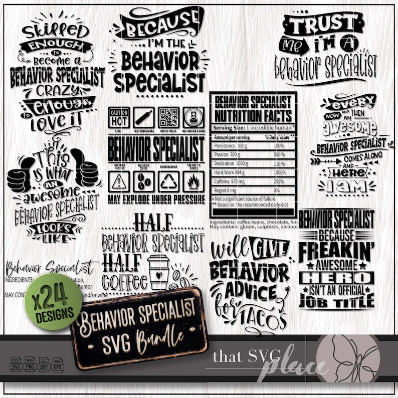 Behavior Specialist SVG, RBT Svg Bundle, BCBA Behavior Analyst Svg Png ...