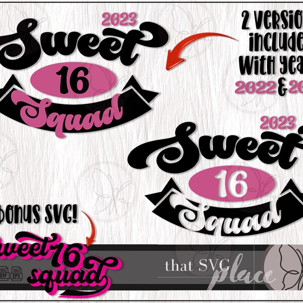 Sweet 16 Svg - Etsy