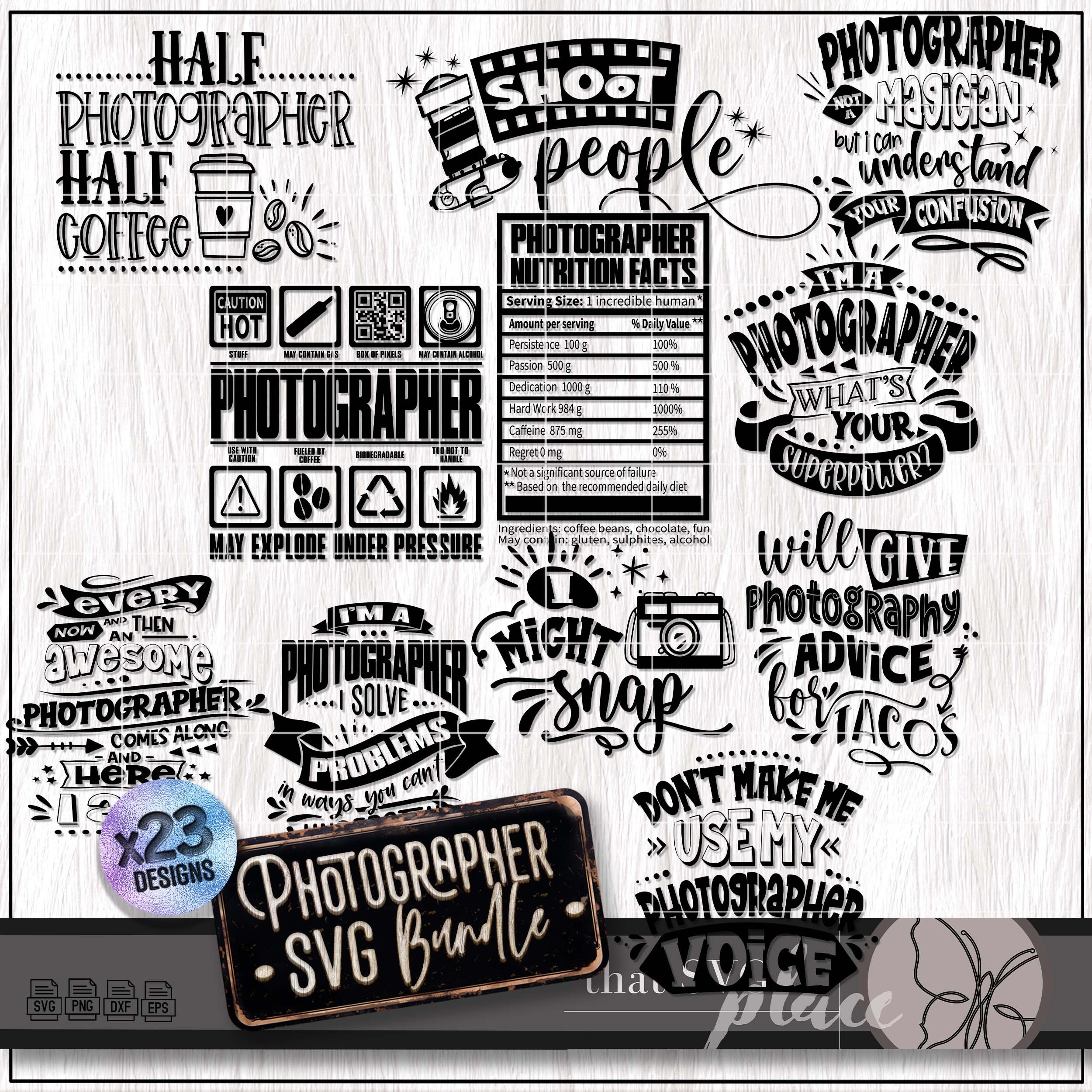 Photographer SVG PNG Bundle, Camera SVG Clipart, Photography Svg ...