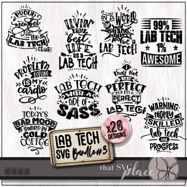 Lab Tech SVG, Lab Technologist PNG Bundle 3, MLT Svg, Laboratory Png ...