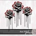 Dripping Bleeding Rose SVG PNG Clipart Vector Files for Cricut Digital ...